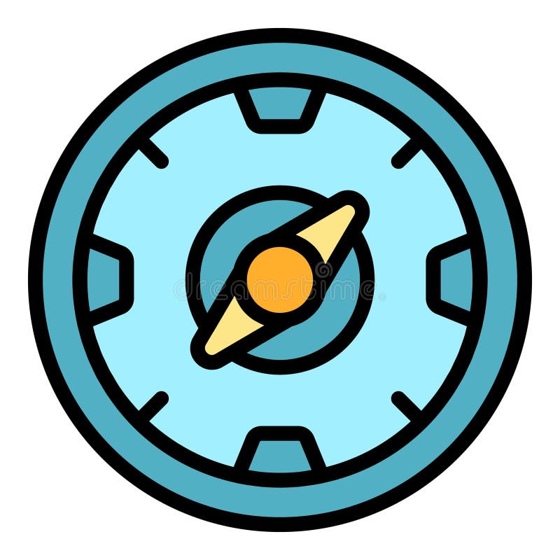 Compass Expert Icon Vector Flat Stock Vector - Illustration of outline ...