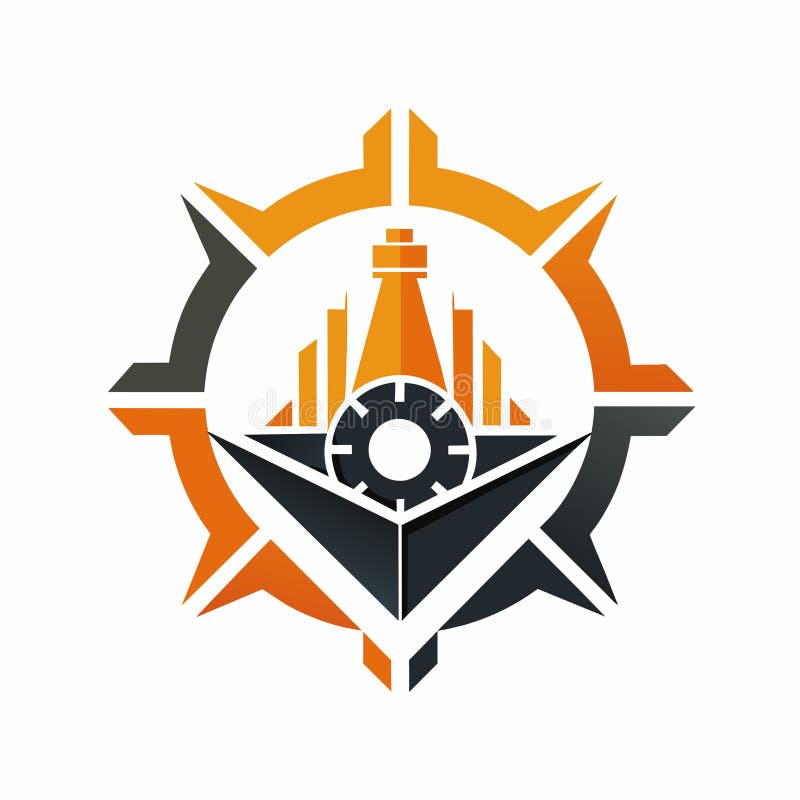 A Compass Featuring a Building in the Center, Symbolizing Direction and ...