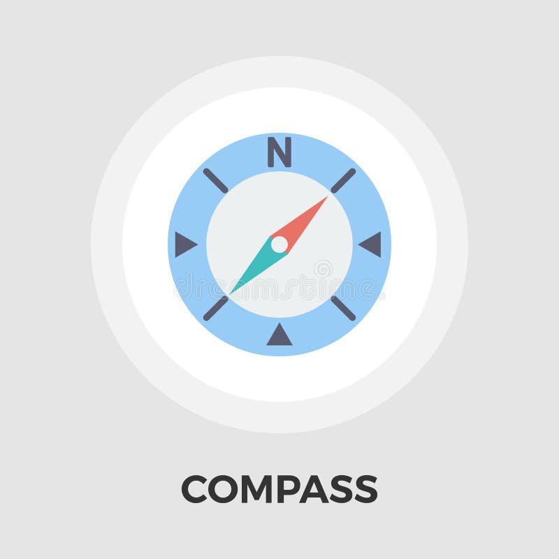 Compass Flat Icon stock vector. Illustration of east - 95522162
