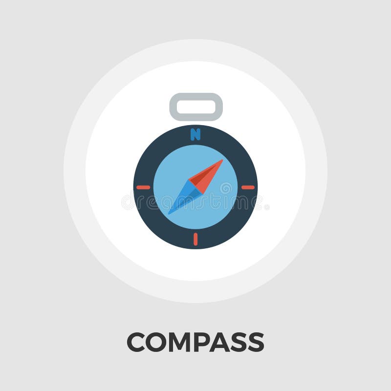 Compass Flat Icon stock vector. Illustration of east - 95522162