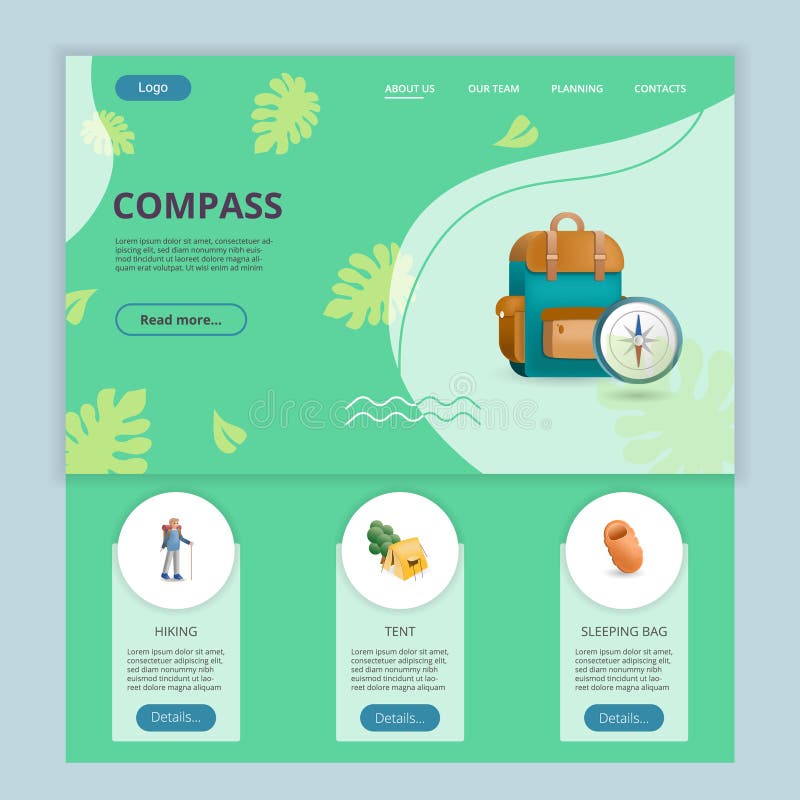 Compass Landing Page Stock Illustrations – 385 Compass Landing Page ...