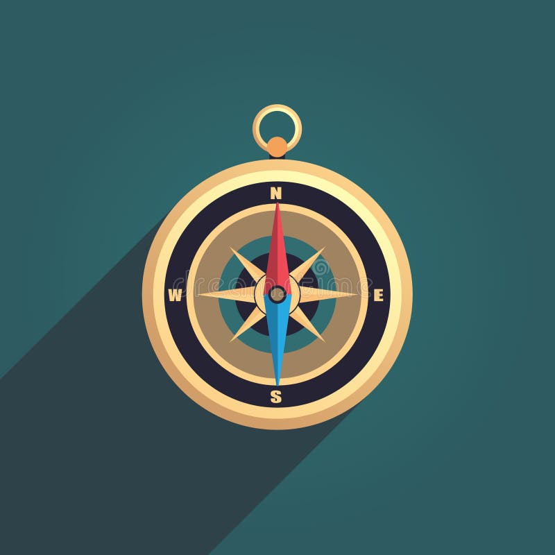 Compass flat vector icon stock vector. Illustration of symbol - 295500363
