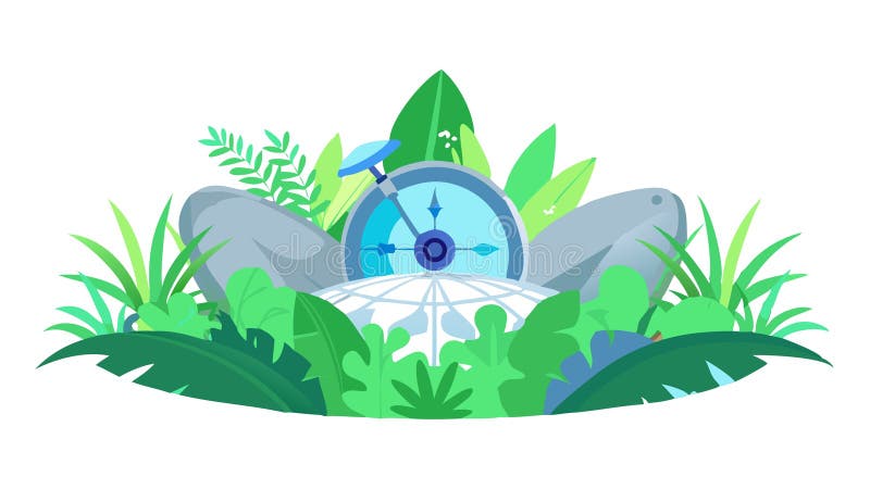 Compass Forest Navigation Wilderness Guide, Vector Design Generative AI ...