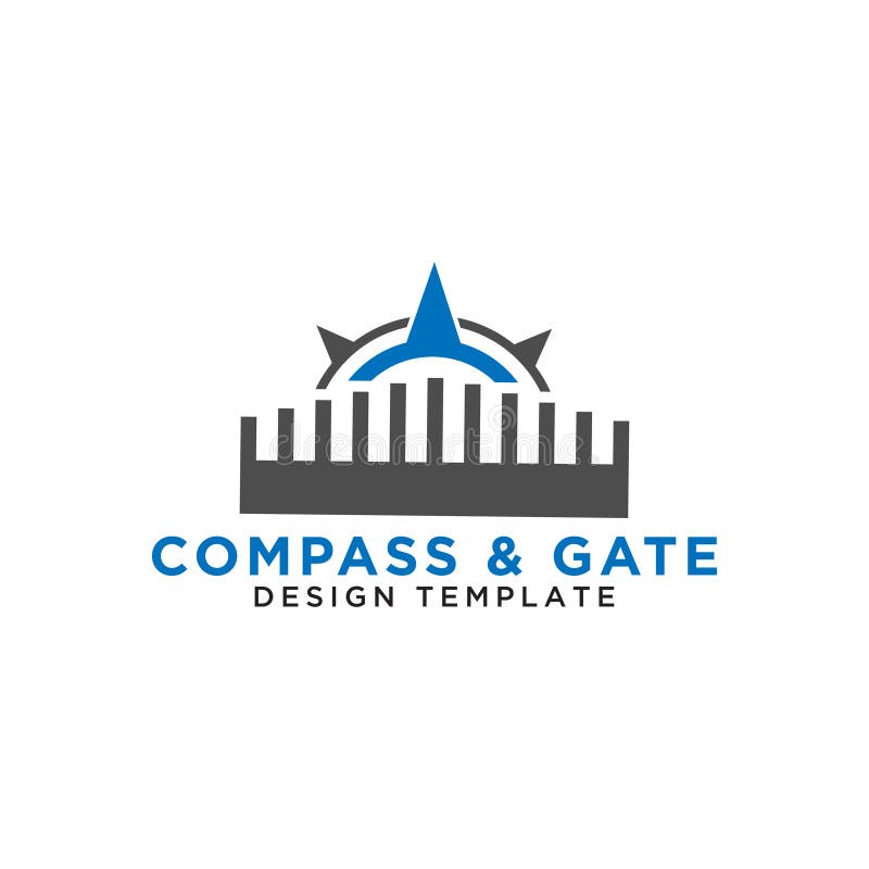 Compass and Gate Logo Design Template Vector Stock Vector ...