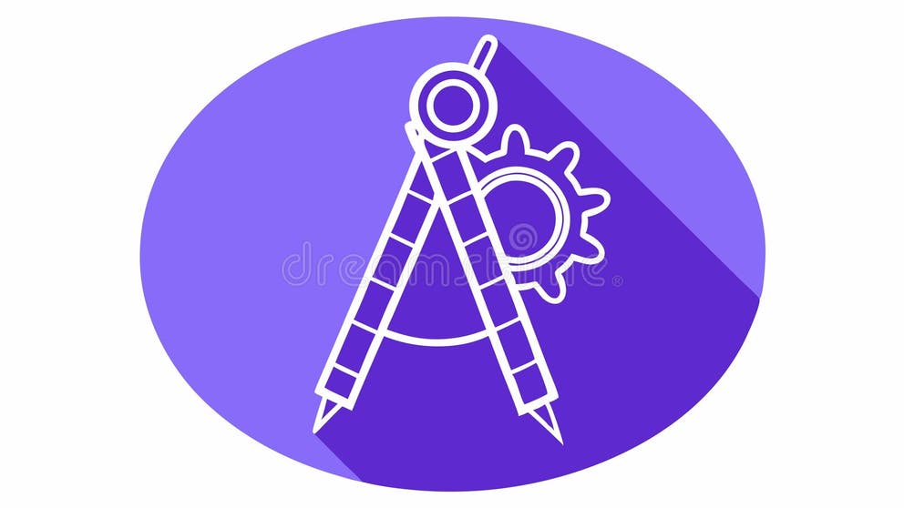 Compass with Gears, for Precision and Navigation, Vector Design ...