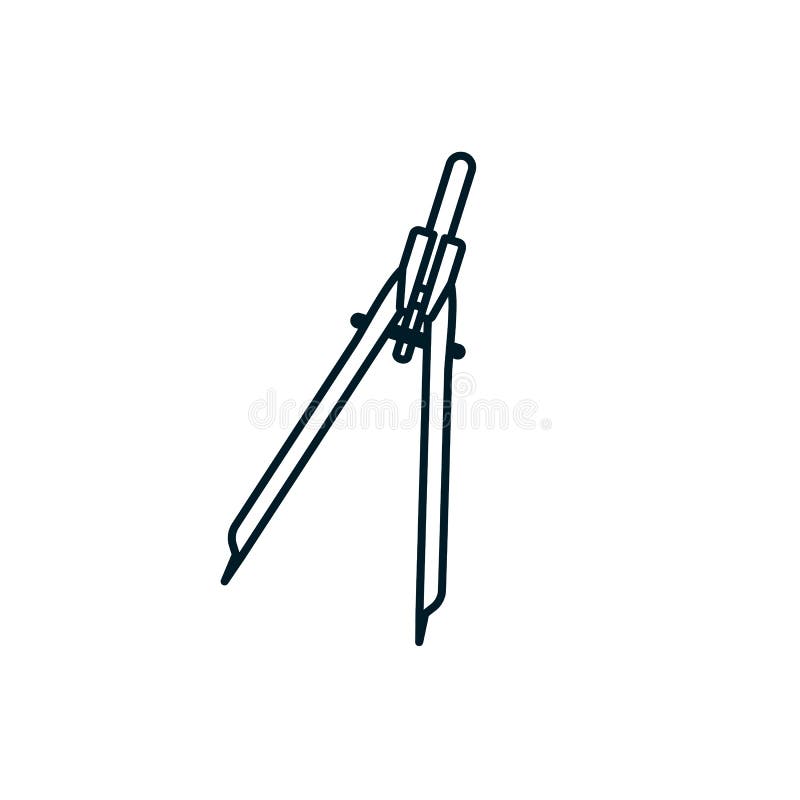 Compass Geometry Drafting - Simple Icon Stock Vector - Illustration of ...