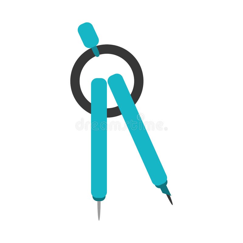 Compass for Geometry Icon. Vector Illustration of a Compass. Hand Drawn ...