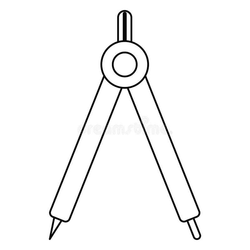 Compass Geometry School Image Line Stock Illustration - Illustration of ...