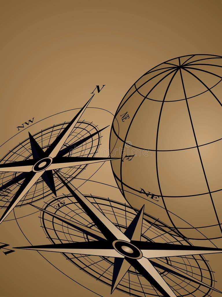 Compass Globe Abstract Stock Illustrations – 3,224 Compass Globe ...