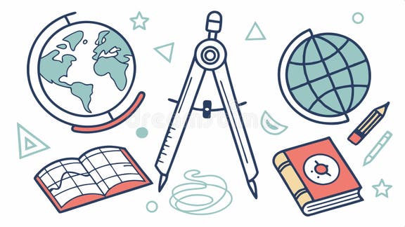 Compass Globe Book Navigation Global Learning Vector Design Generative ...