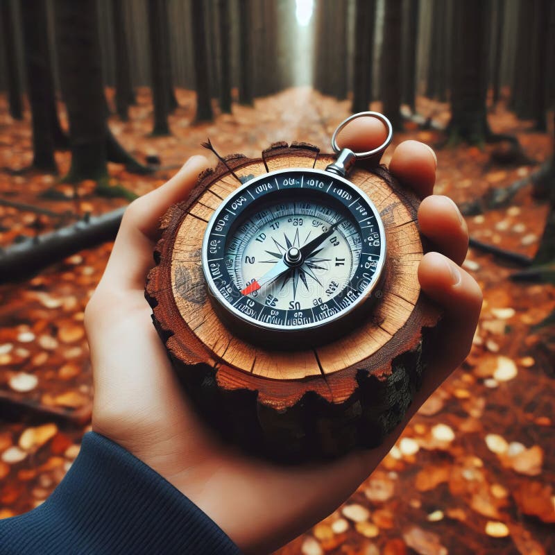 215 36 a Compass and a GPS Device Combined Forming a Naviationa Stock ...