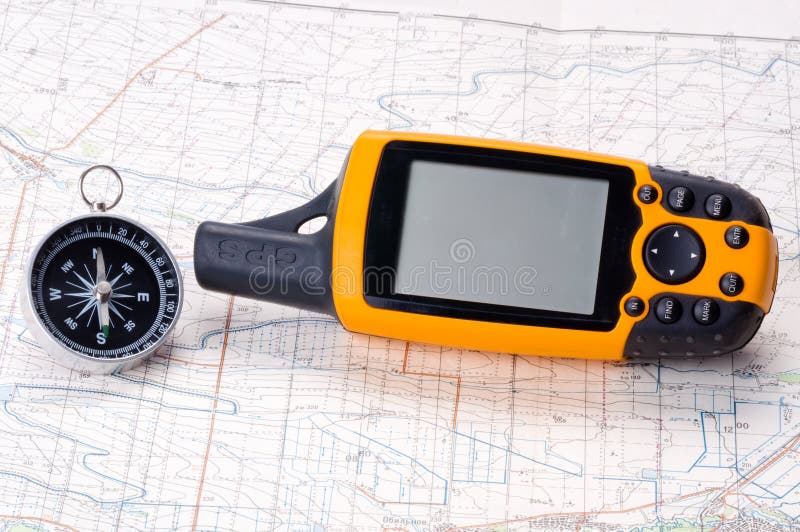 Compass and gps navigator stock photo. Image of navigator - 29329018