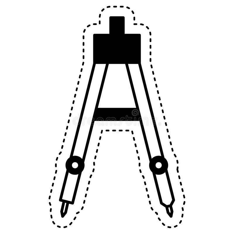 Compass Graphic Tool Isolated Icon Stock Illustration - Illustration of ...