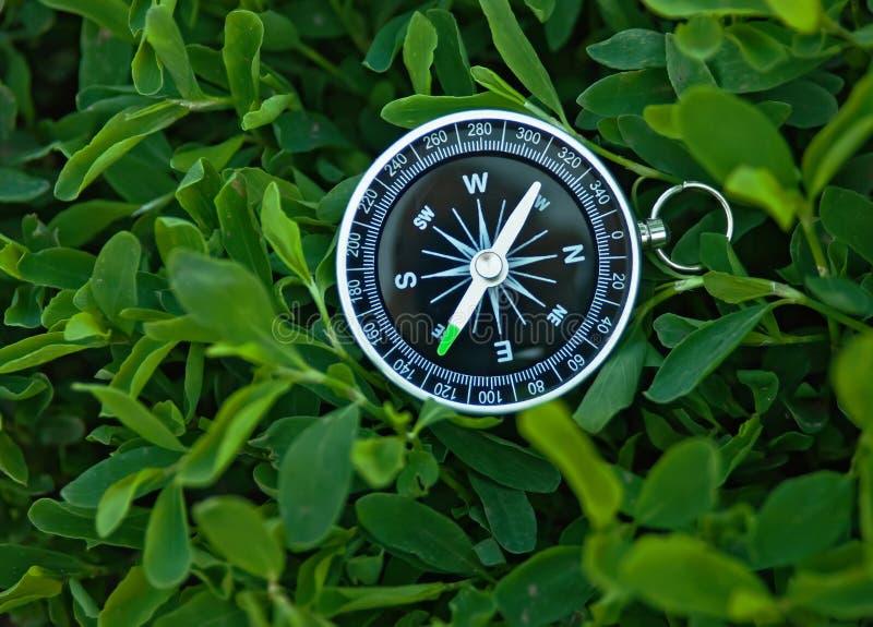 Compass on green puzzle stock image. Image of idea, business - 27907111