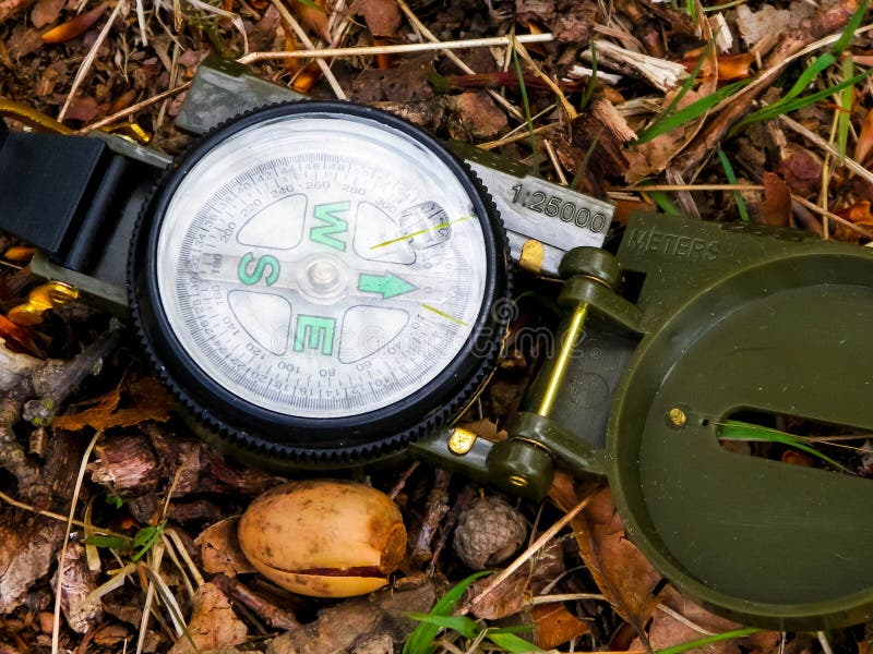 Compass on the Ground. Travel Concept Stock Photo - Image of navigation ...