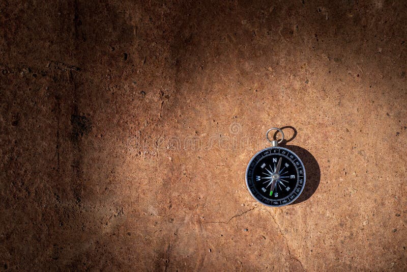Compass on the Ground. - Travel Concept. Stock Image - Image of nature ...