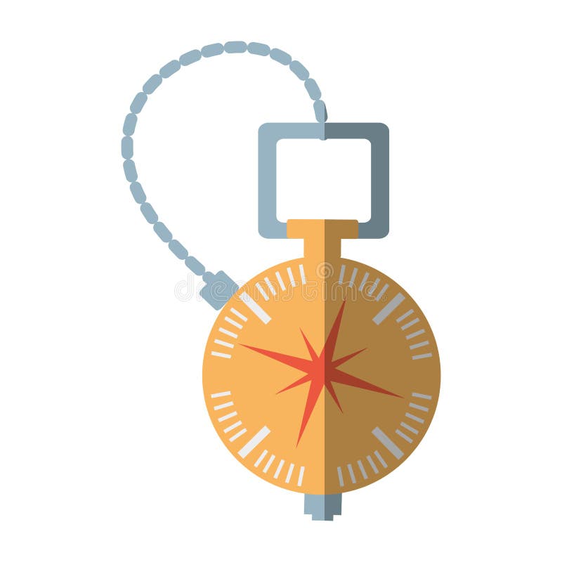 Compass Guide Device Isolated Icon Stock Vector - Illustration of ...