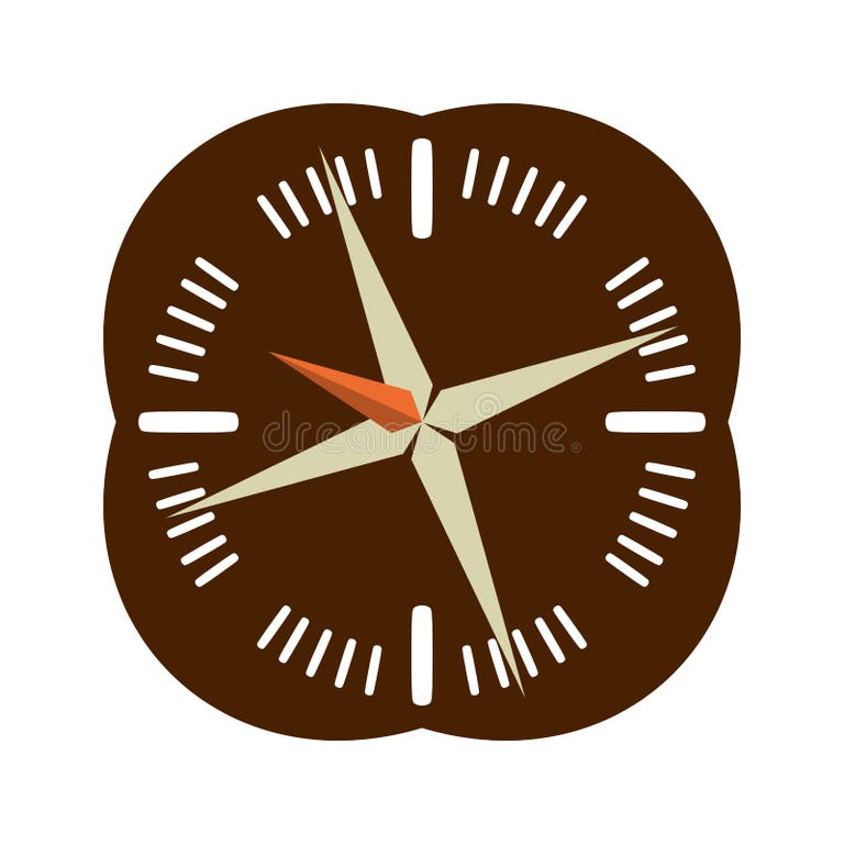 Compass Guide Device Isolated Icon Stock Vector - Illustration of ...