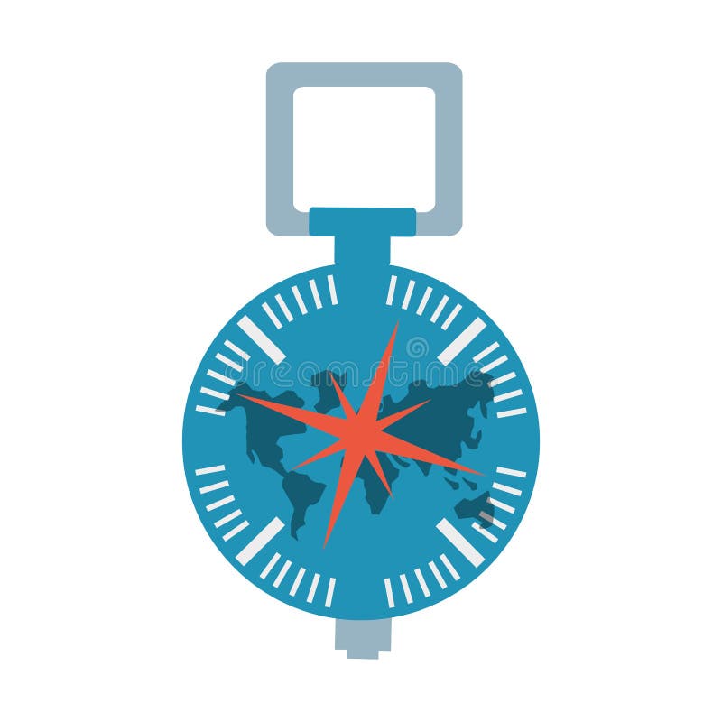 Compass Guide Device Isolated Icon Stock Vector - Illustration of ...