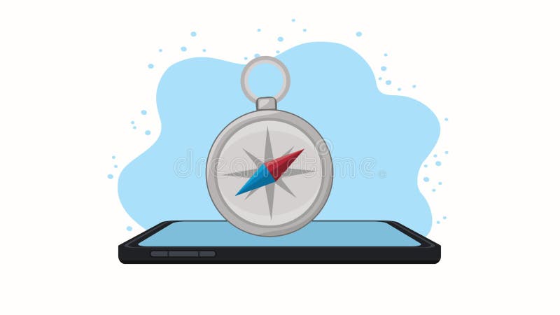 Compass Guide Device Tech Animation Stock Video - Video of smartphone ...