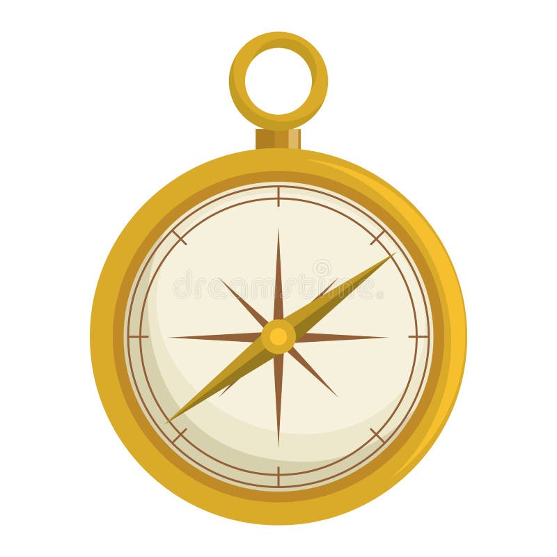 Compass Guide Isolated Icon Stock Illustration - Illustration of ...