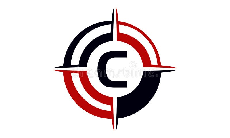 Compass Guide Solution Letter C Stock Vector - Illustration of isolated ...
