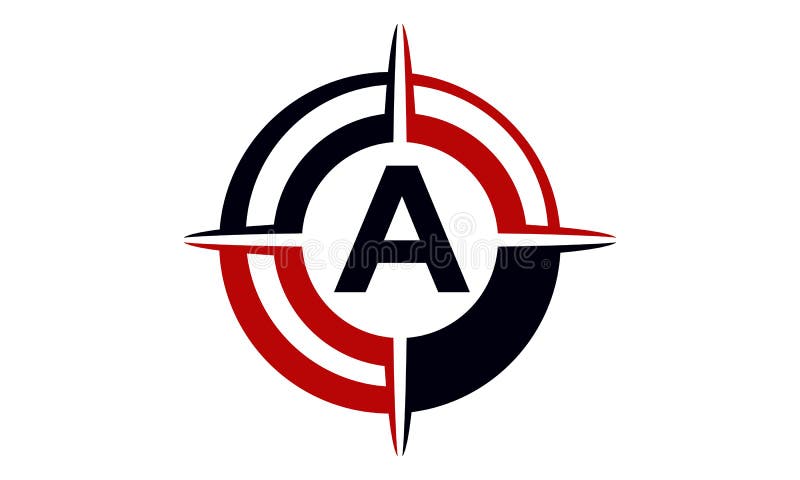 Compass Guide Solution Letter a Stock Vector - Illustration of ...