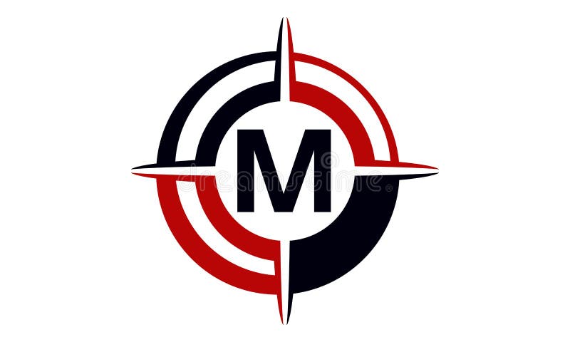 Compass Guide Solution Letter M Stock Vector - Illustration of east ...