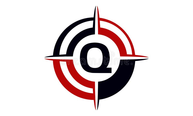 Compass Guide Solution Letter Q Stock Vector - Illustration of ...