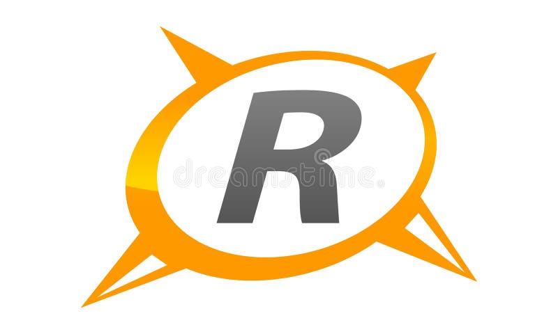 Compass Guide Solution Letter R Stock Vector - Illustration of ...