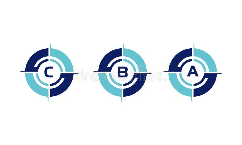 Compass Guide Solutions Template Set Stock Vector - Illustration of ...