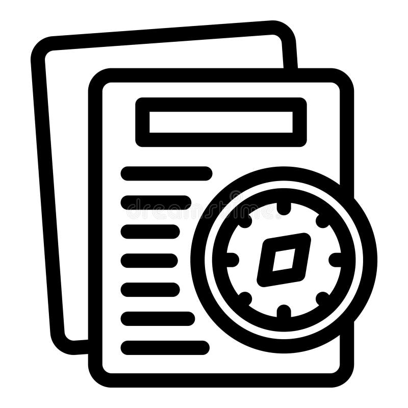 Compass Guiding Business Strategy Planning Document Icon Stock ...