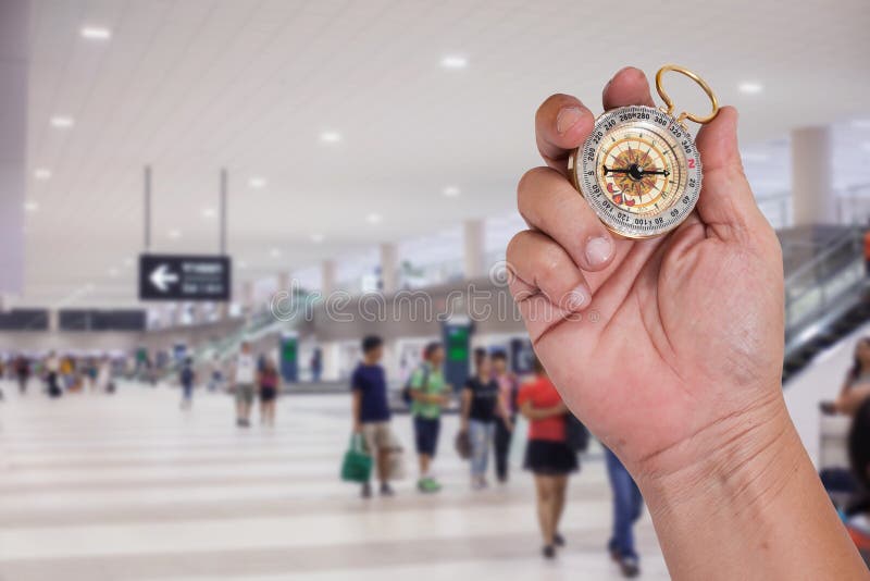 Compass in Hand with Journey Stock Photo - Image of people, adventure ...