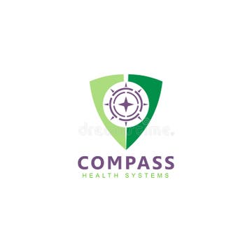 Compass Health Systems Logo Design Inspiration Stock Vector ...