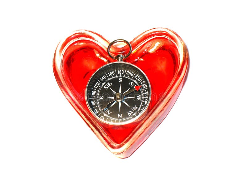 Compass-Heart stock image. Image of shiny, heat, candlelight - 1818283