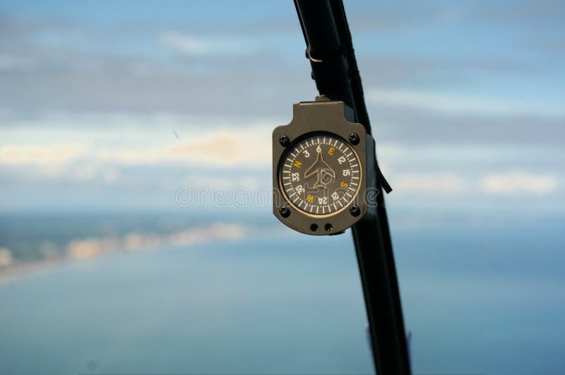 Compass in helicopter stock image. Image of aircraft - 55231719