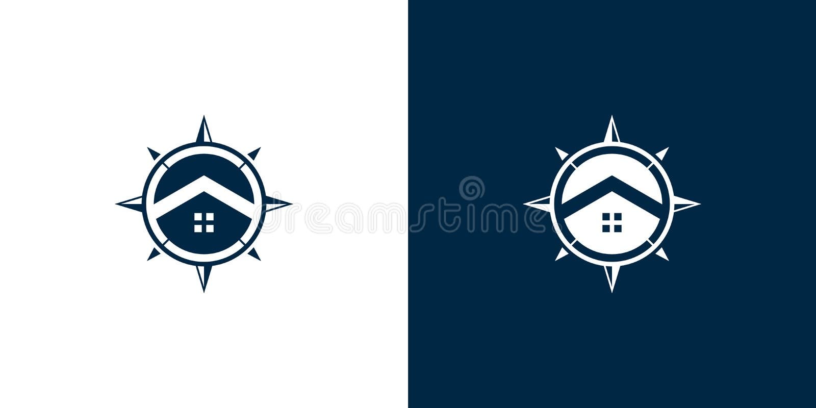 Home Location with House and Map Marker Logo and Business Card Stock ...