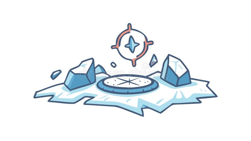 Compass Ice Mountain Cold Direction, Vector Design Generative AI Stock ...