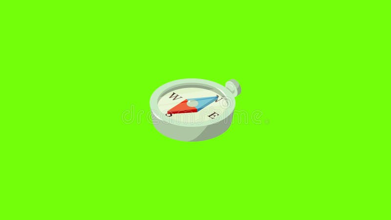 Compass Icon Over Hands on White Background. Flat Motion Graphics ...