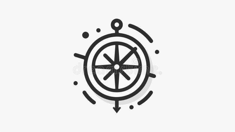 Action Plan Compass Icon for Strategic Direction Visualization Stock ...