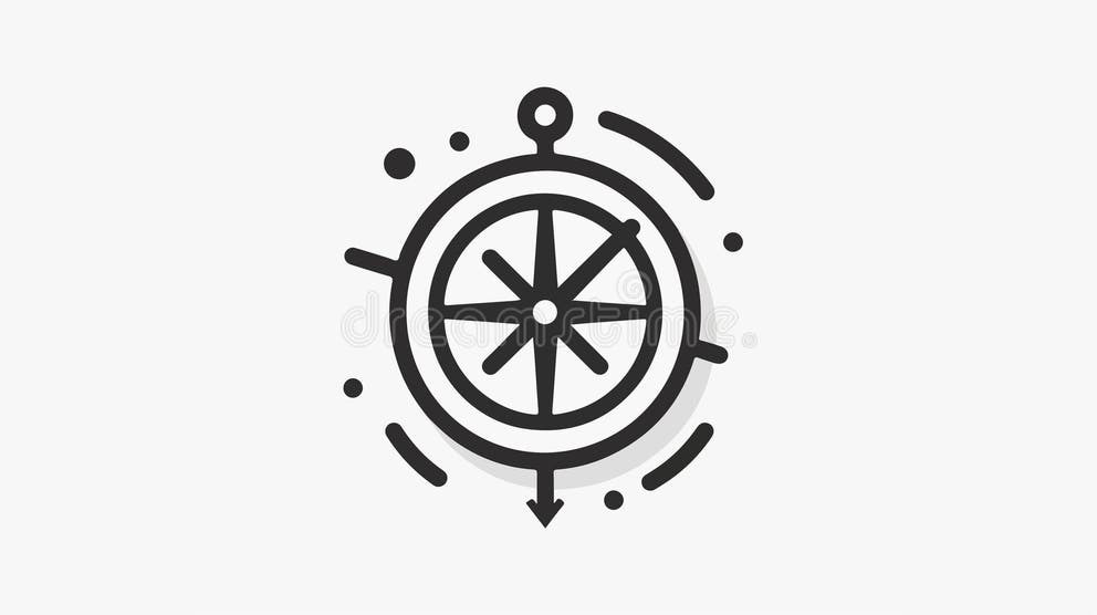 Action Plan Compass Icon for Strategic Direction Visualization Stock ...