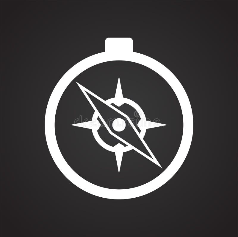 Compass Icon on Background for Graphic and Web Design. Simple Vector ...