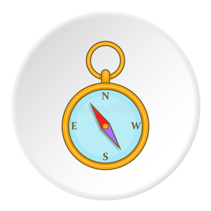 Compass Icon, Cartoon Style Stock Illustration - Illustration of sign ...
