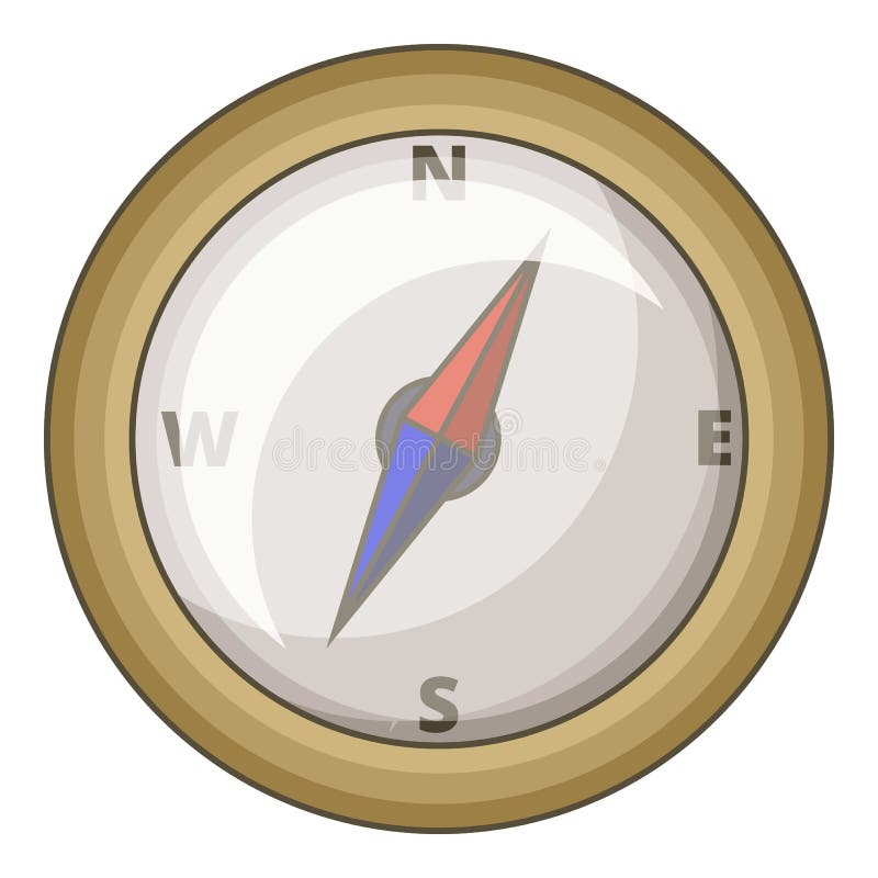 Compass Icon, Cartoon Style Stock Vector - Illustration of business ...
