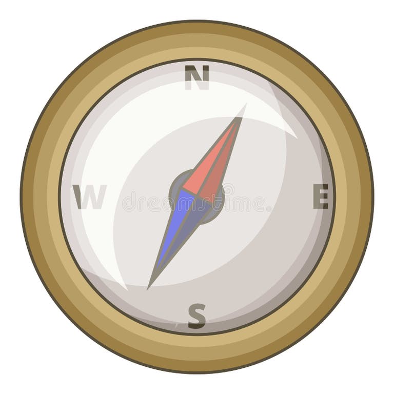 Compass Icon, Cartoon Style Stock Vector - Illustration of business ...