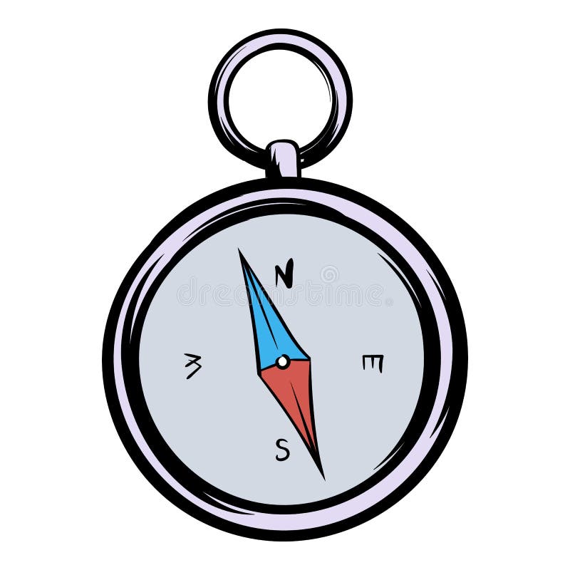 Compass Icon, Cartoon Style Stock Vector - Illustration of earth ...