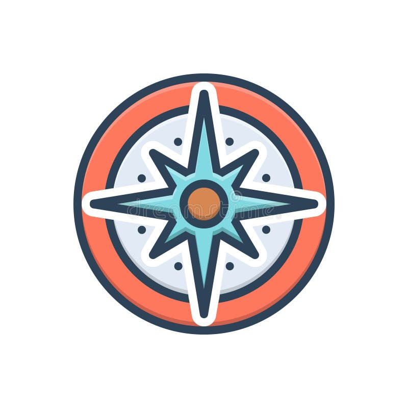 Compass and Direction Logo, Sign, Sticker Label, Compass Icon Stock ...