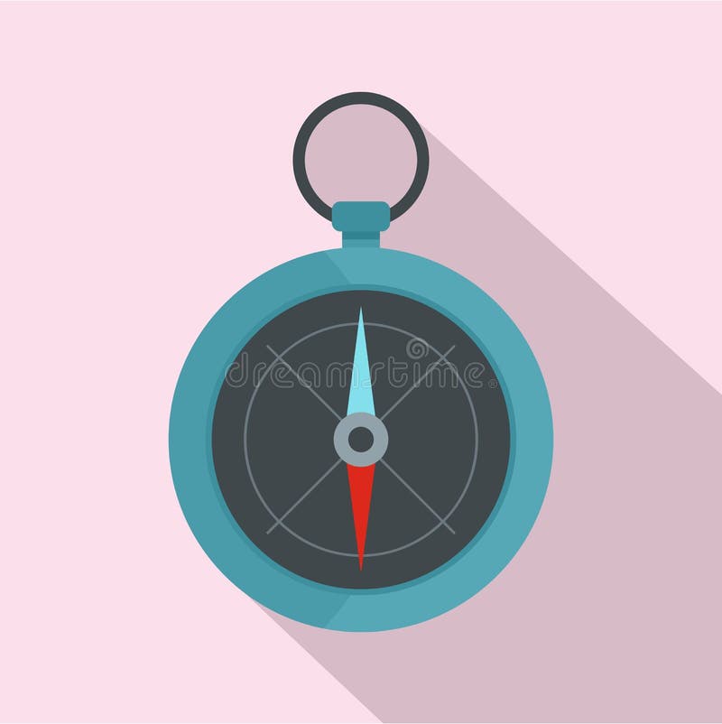 Compass icon, flat style stock vector. Illustration of direction ...