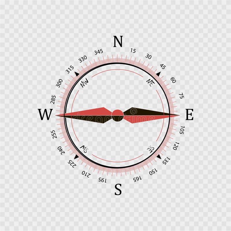 Compass Icon. Gray Background. Vector Illustration. Stock Vector ...