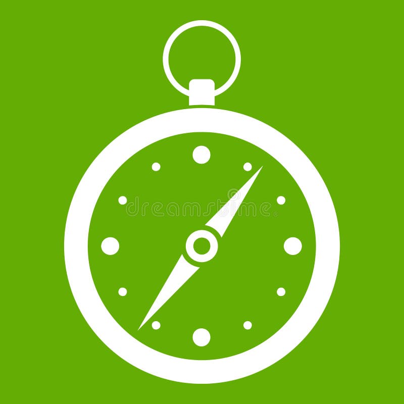Compass icon green stock vector. Illustration of discovery - 103278312